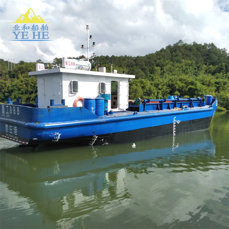 China Shipyard Custom 20-300 Ton Steel Deck Cargo Barge Ship For Sand ...