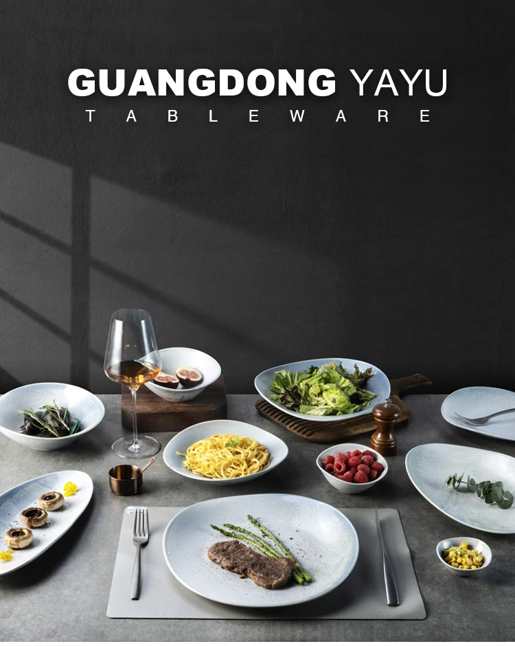 YAYU Glaze Transmutation Vajillas Plato Pottery Ceramic Blue Oval ...