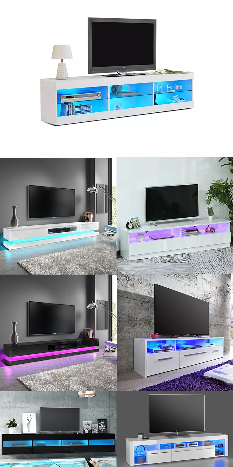 Aluminium Tv Cabinet Telescoping Stand High Glossy Table Stands And ...