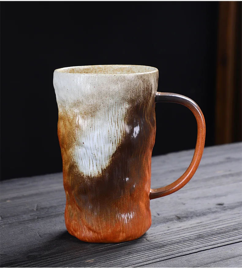Custom Vintage Pottery Clay Coffee Mug Cup Large Plus Size Gradient ...