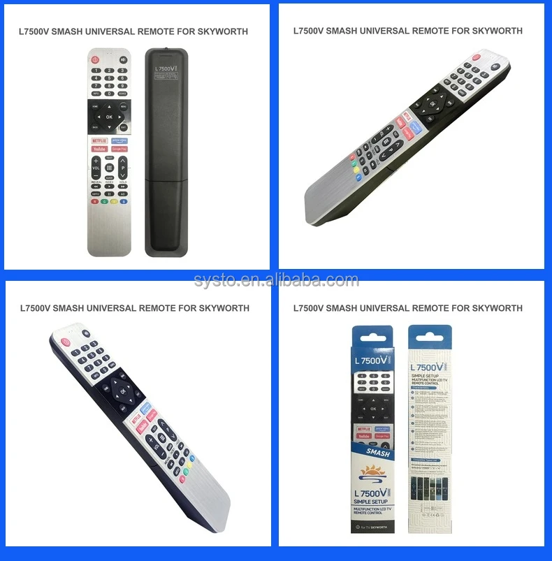 SYSTO L7500V TV Remote Control - Skyworth LCD Replacement