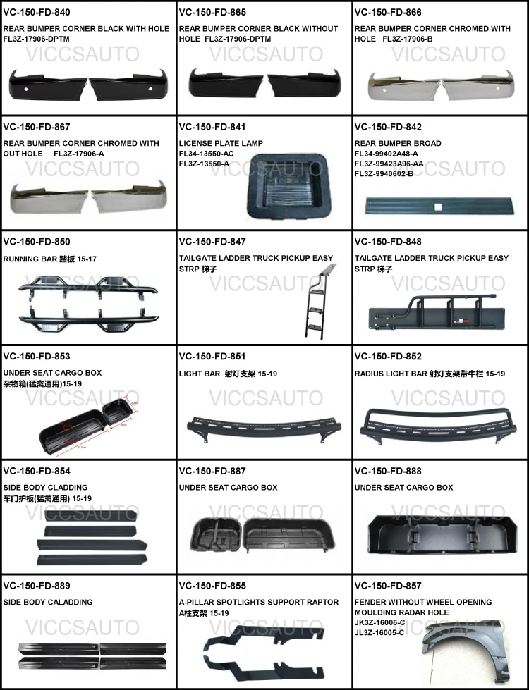 OEM FL34-17C881-AA FL3Z-17C829-B for FORD F150 2015 AUTO CAR FRONT ...