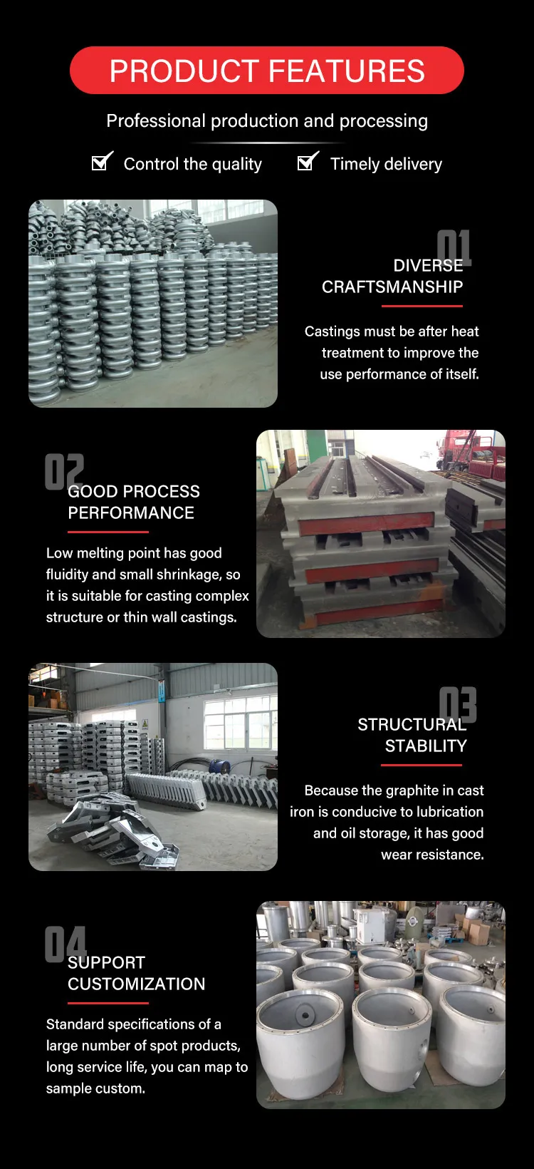 GGG40 GGG45 GGG50 Heavy Duty CNC Machining Industrial Sand Casting ...