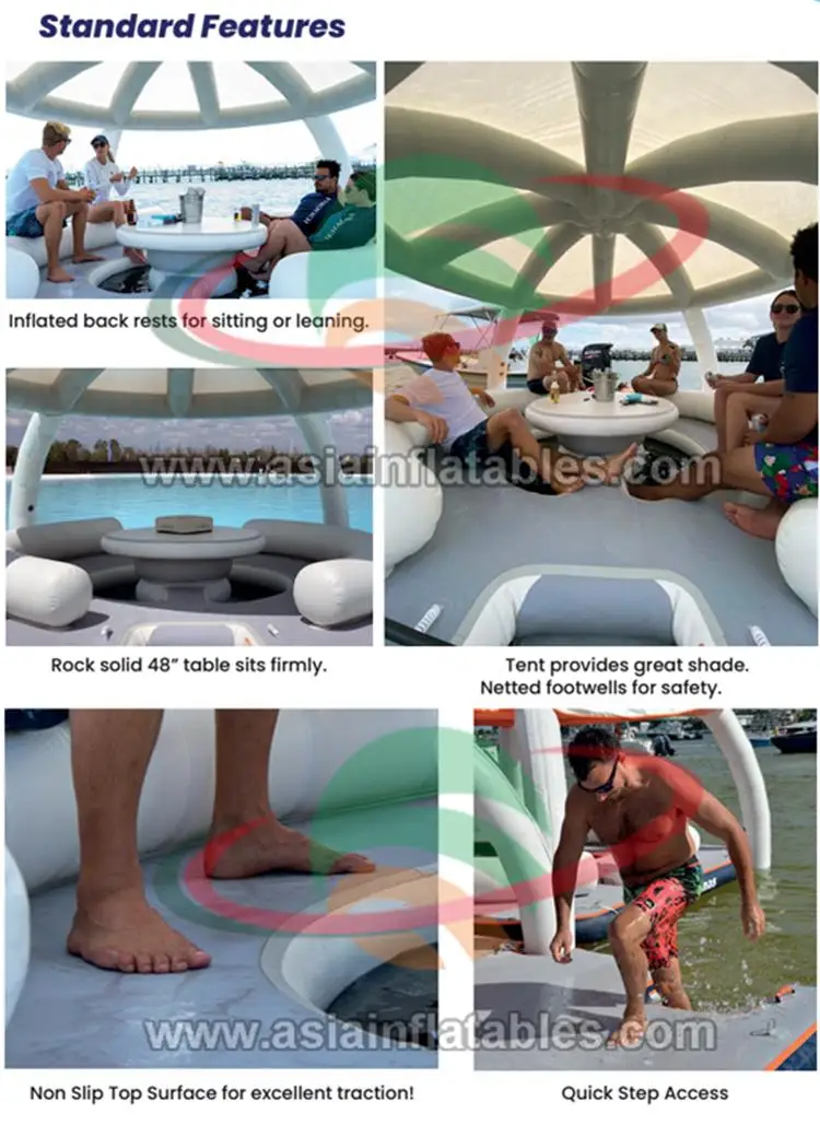 Leisure Land Inflatable Swim Island Floating Raft,Inflatable Float ...