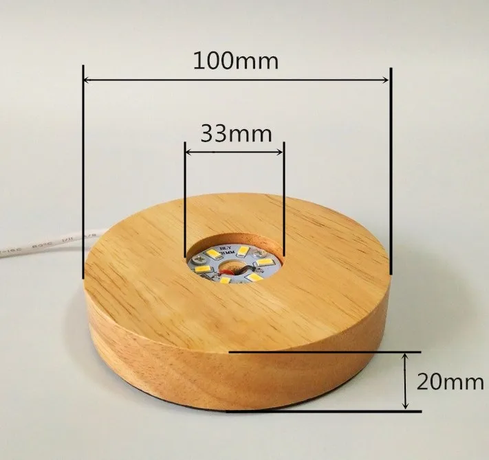 Wholesale Price High Quality 3D LED Wooden Base Night Light