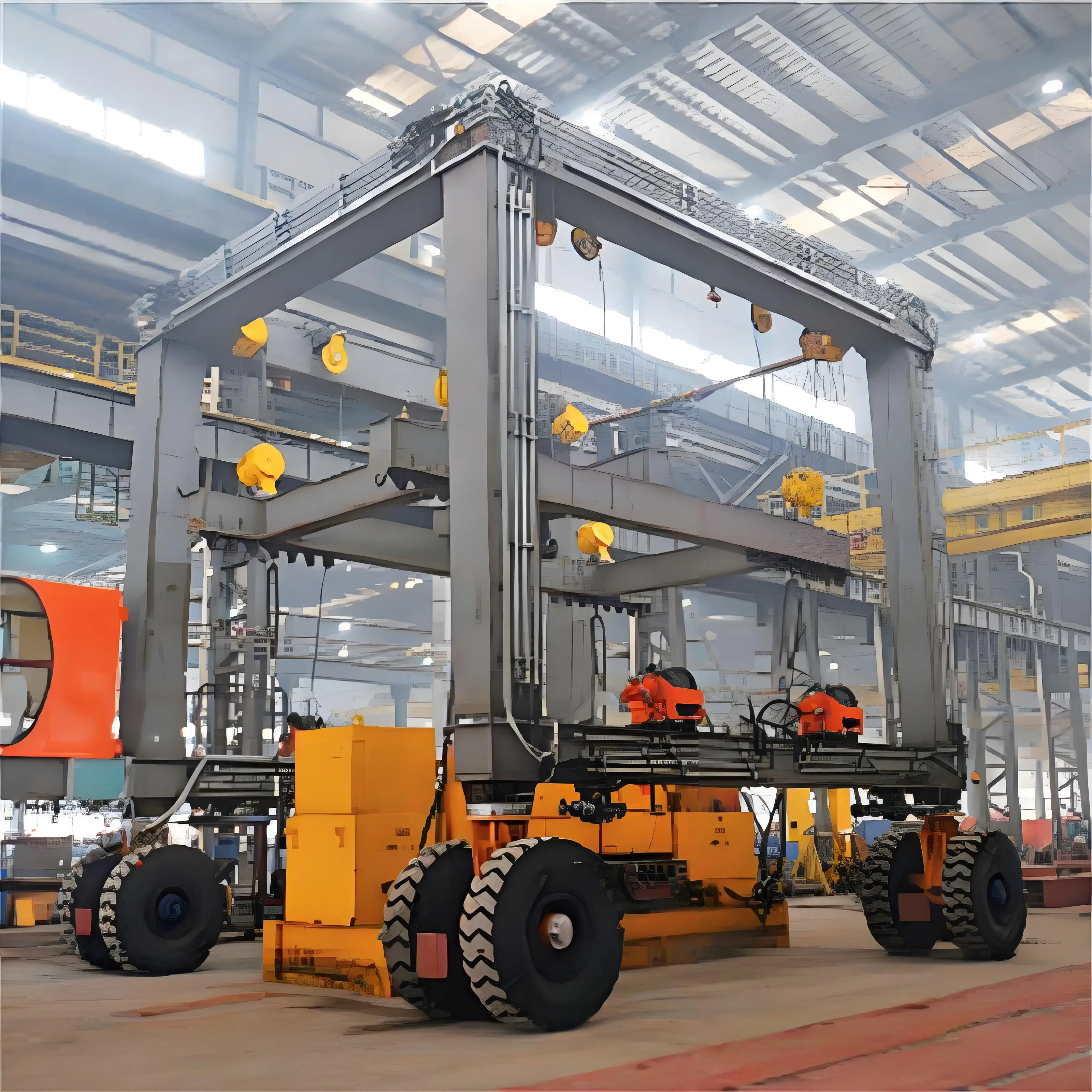 ISO Certified Industrial Rubber Tyred Gantry Crane 180-200 Ton Anti ...