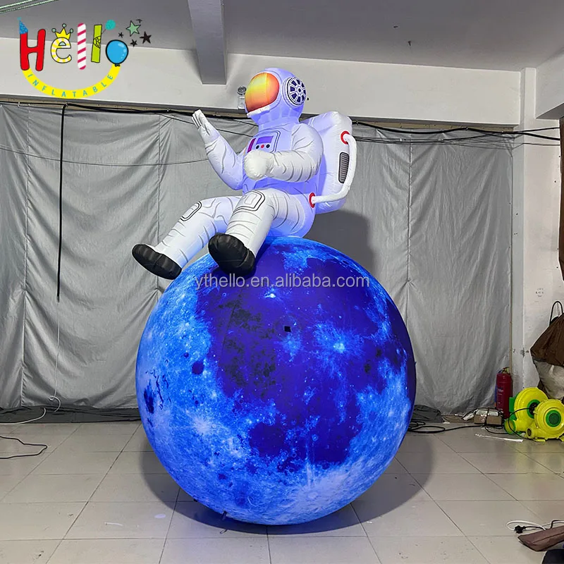 Customized Inflatable Ball Model Inflatable Planet With Spaceman - Buy ...