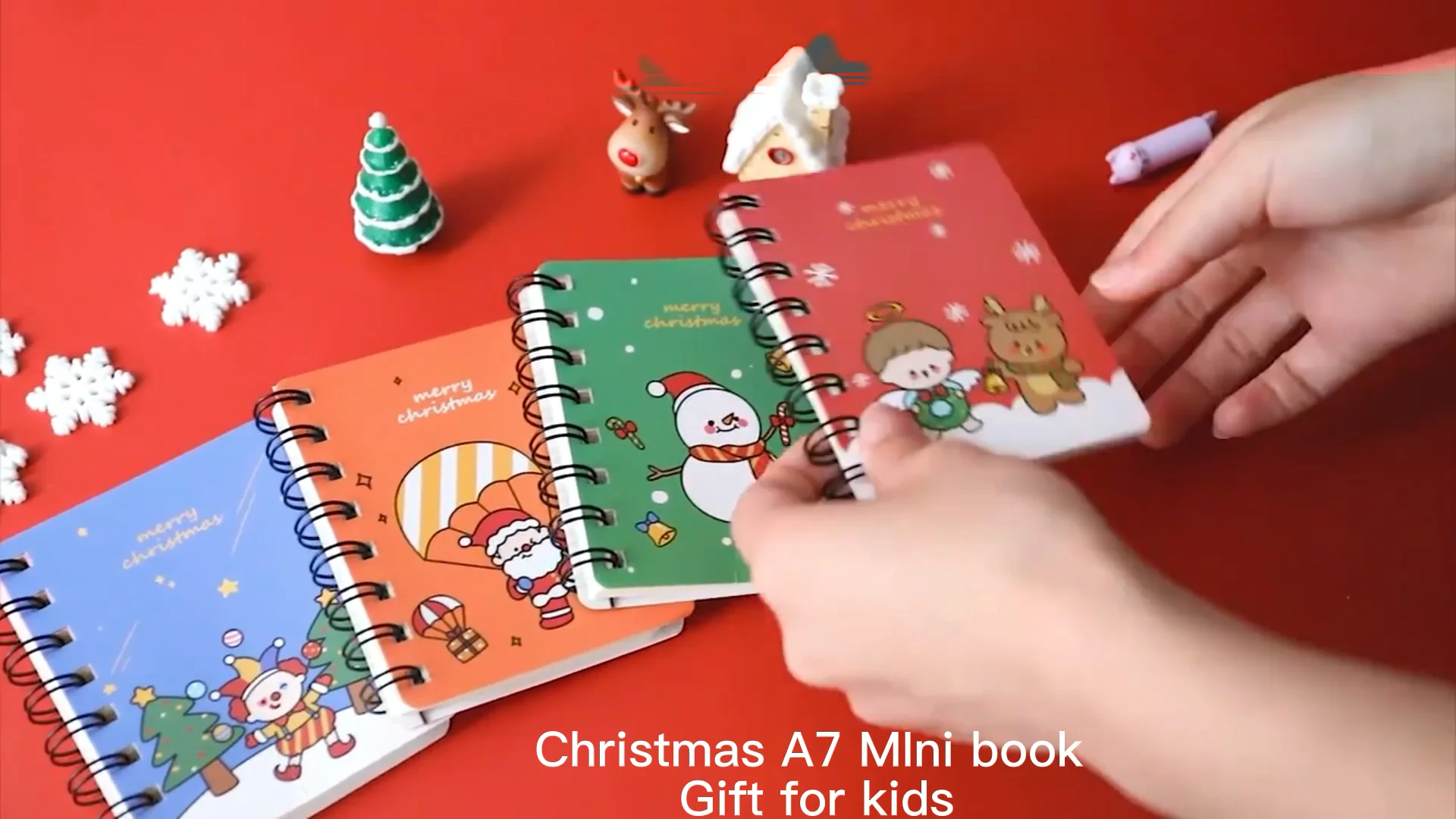 Cute Cartoon Mini Notebook: Kawaii Animals Pocket Spiral Design
