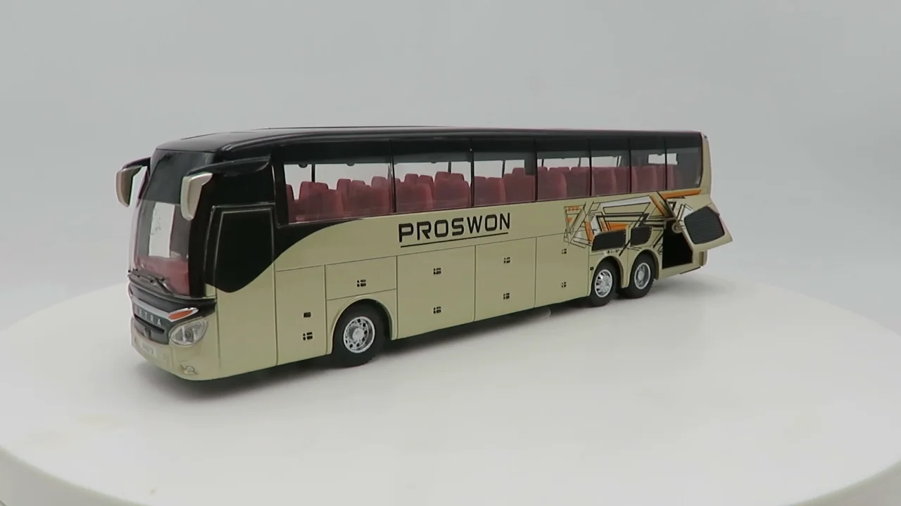 Newest Arrival Top Selling Pull Back Luxury Coach Bus Diecast Toys ...