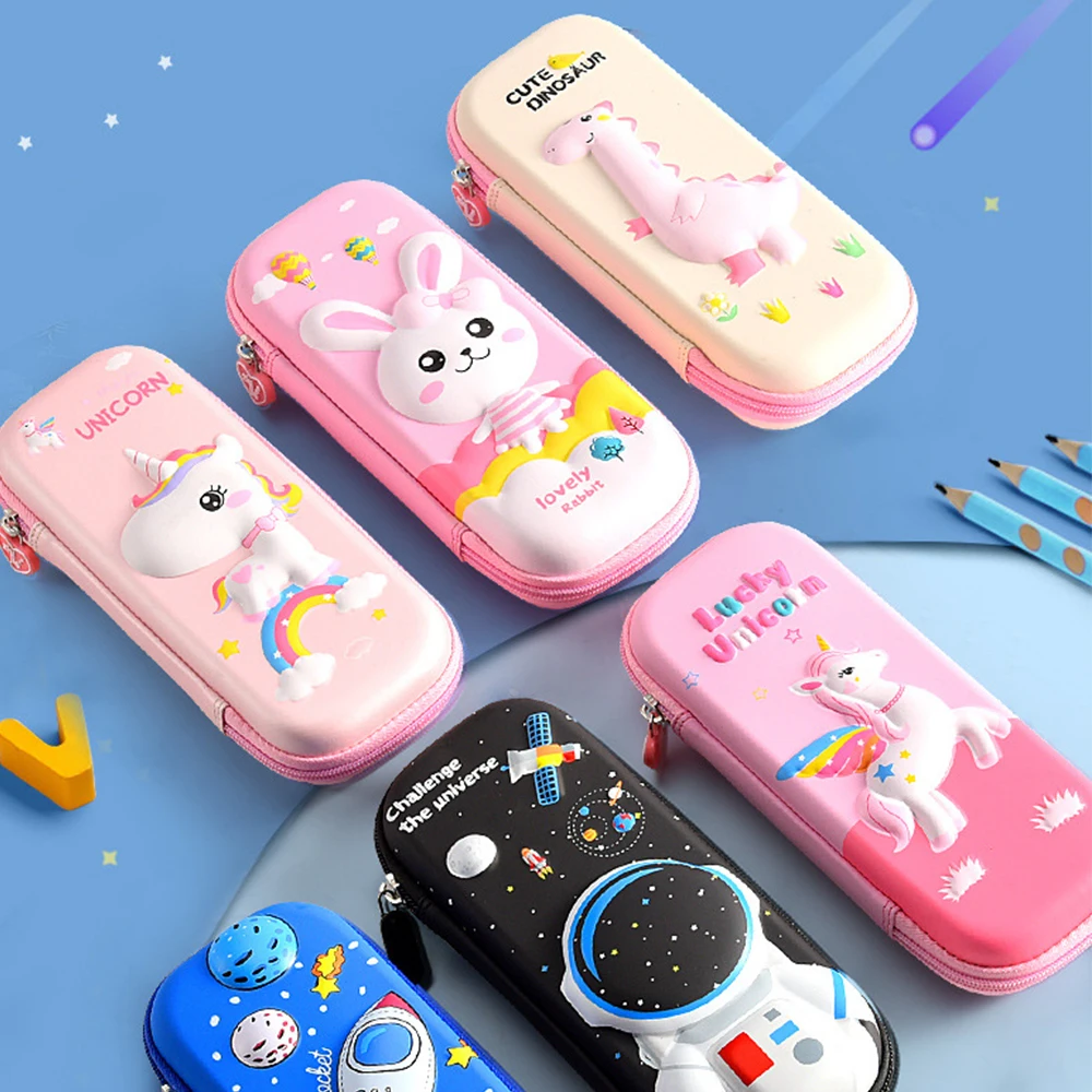 Wholesale 3D Primary School Students Kindergarten Cartoon Pencil Case