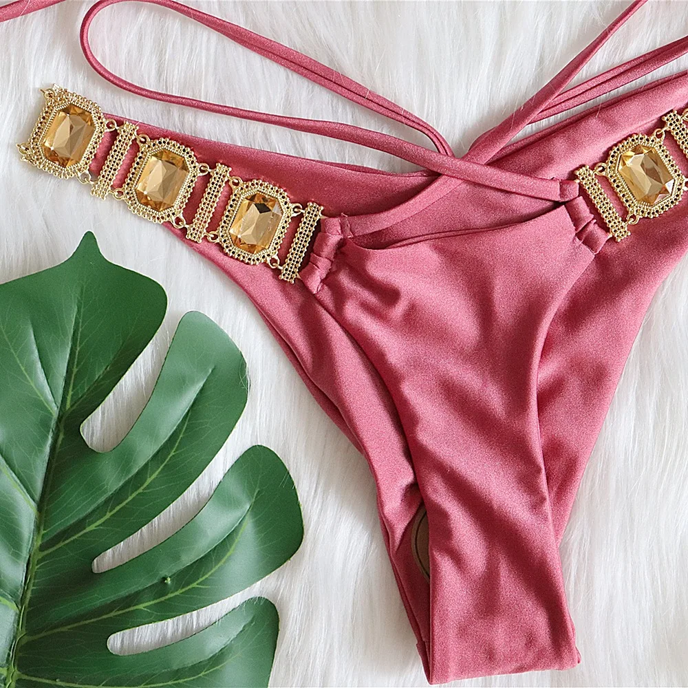 Custom Brand Swimwear Luxury Jewelry Bikini Women Diamond Swimsuit ...
