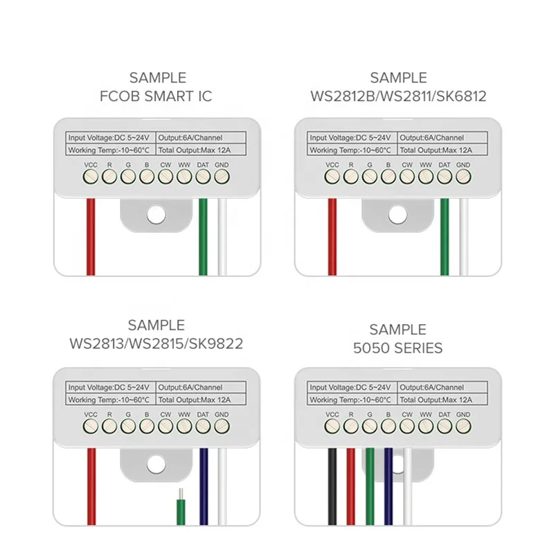 Sp630e Led Music Controller Support Pwm Single Color Cct Rgb Rgbw Rgbcct Spi Ttl Ic Pixel Strip ...