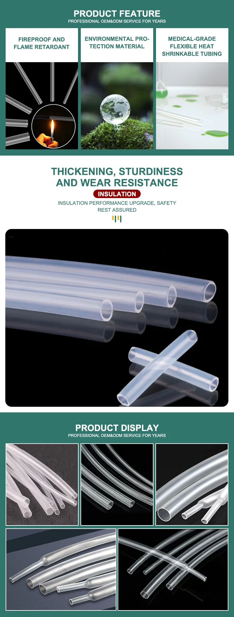 New High Temperature Transparent Fep Heat Shrinkable Tubing Silicone Rubber Tube Air Non-Metal ...