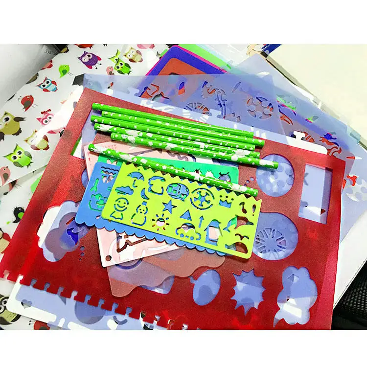 Plastic Drawing Stencils Pp Stencils Various Shape Reusable Drawing ...