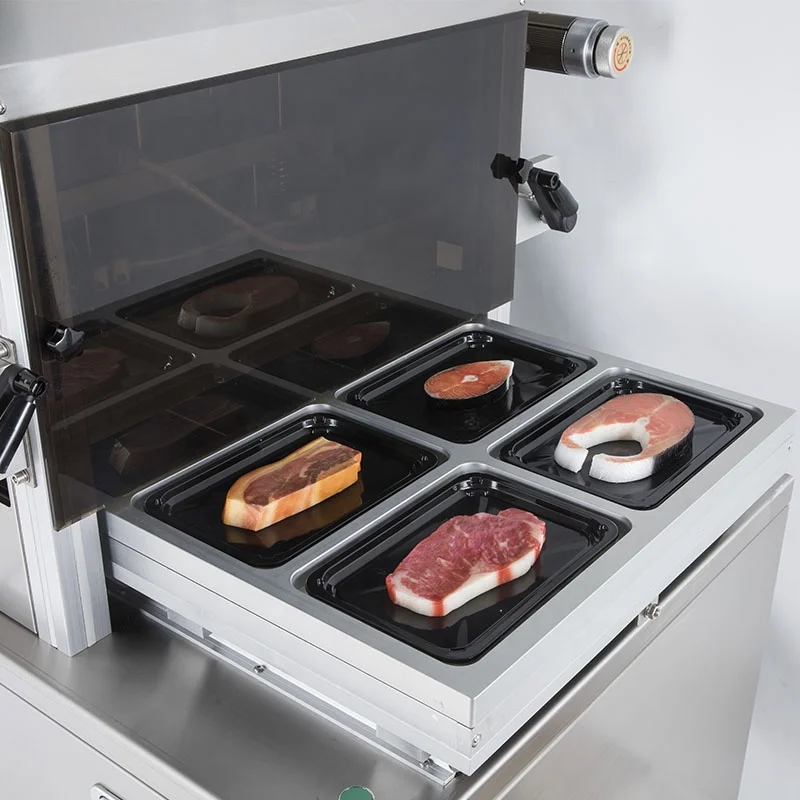 DQ440VSL Vertical Automatic Skin Vacuum Tray Packing Machines for Raw ...