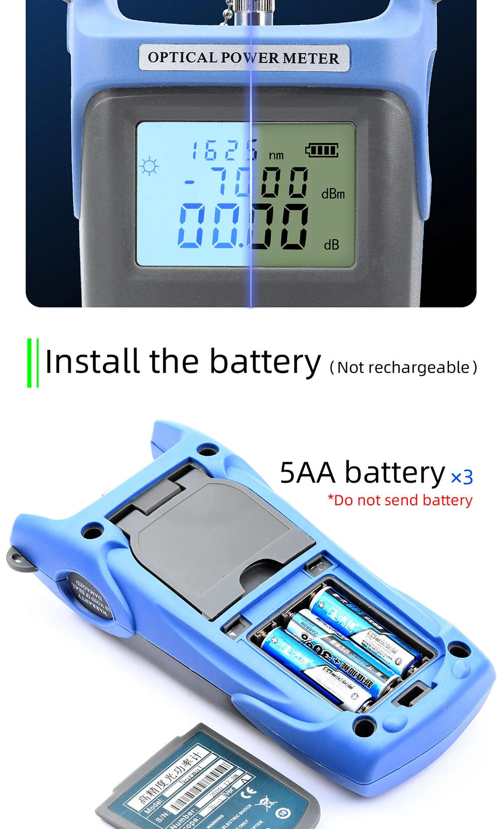 FTTH Fiber Optical Cable Tester with SC/FC Connector Fiber Optical ...