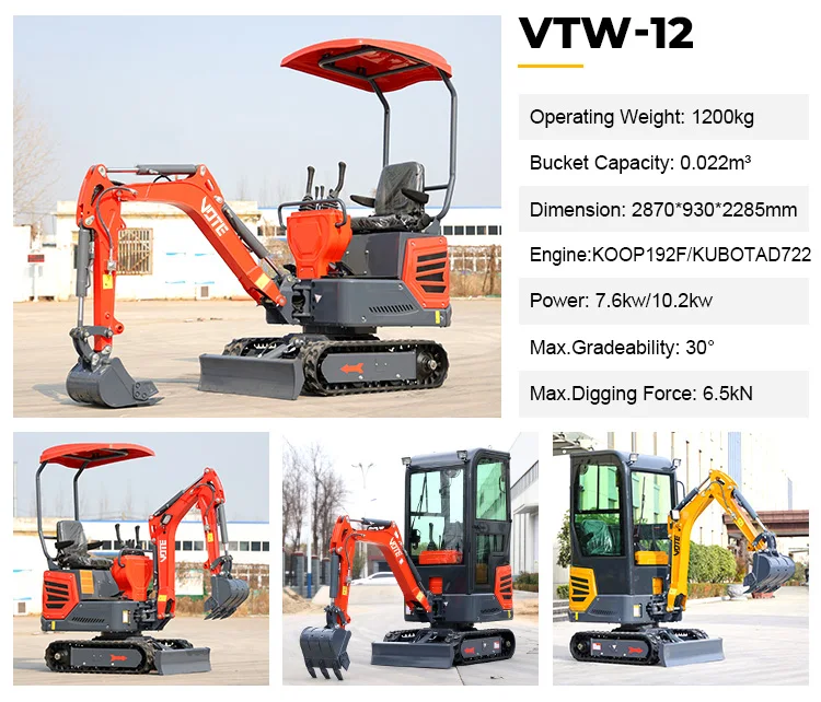 Mini Excavator 3.5 Ton - High Digging Power & Customization