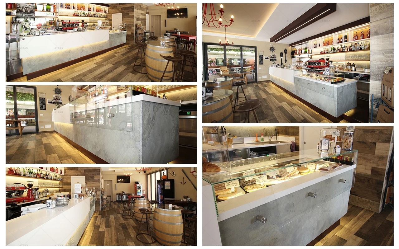 Custom Restaurant Cashier Counter Custom Bakery Cafe Cake Bar Counter ...