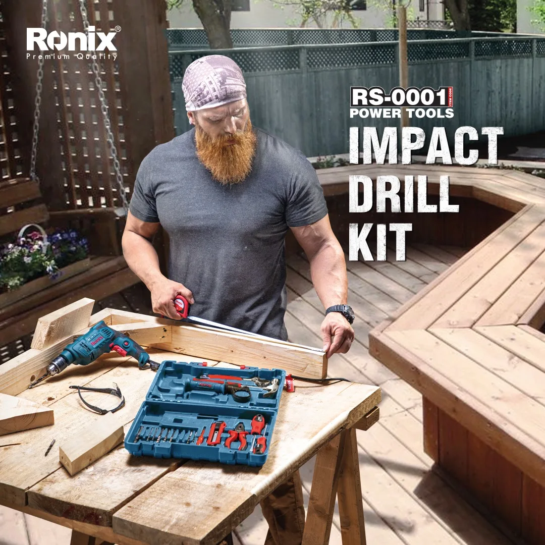 Ronix Rs-0001 Stock Available Hot Selling 650w 220-240v Impact Drill Kits Includes Hand Tools ...