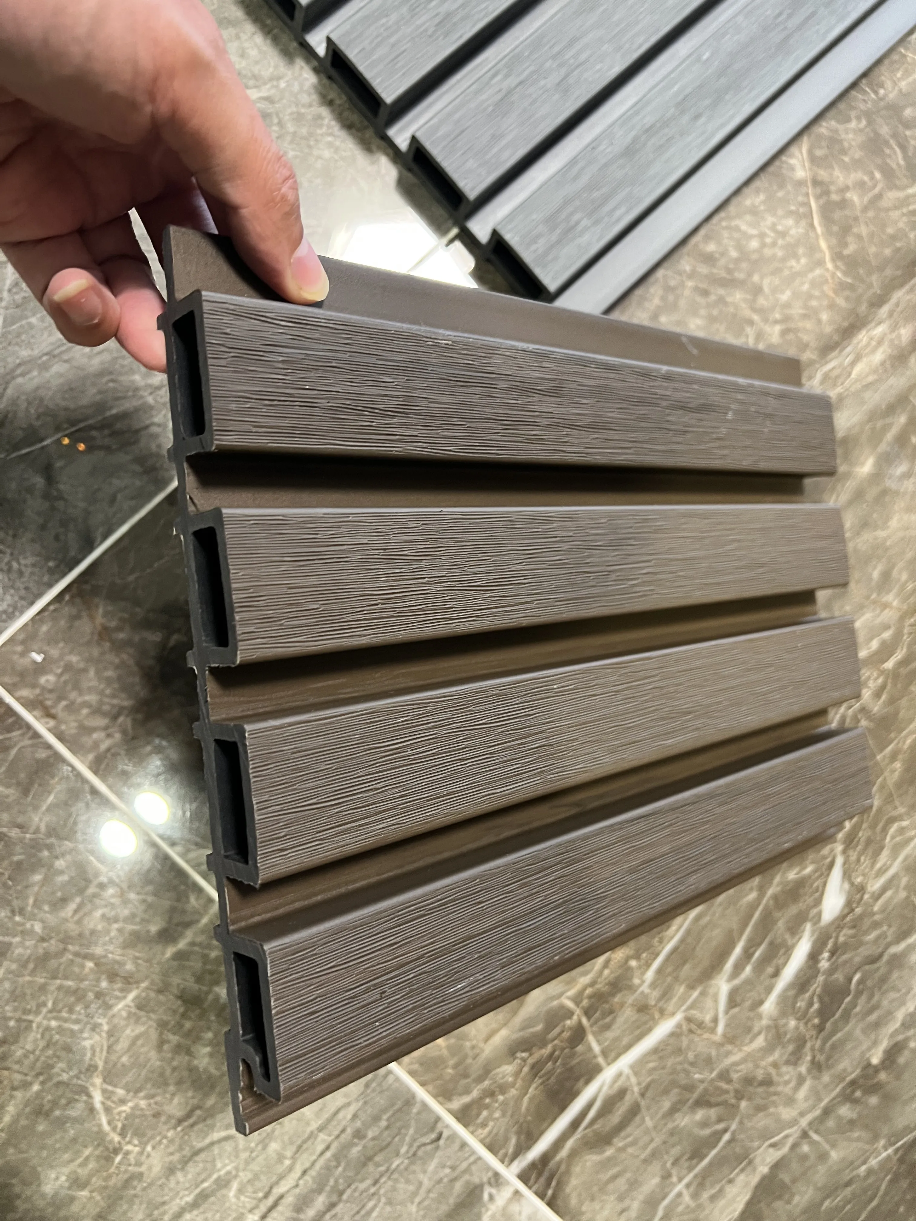 Outdoor Partition Wall Board Cladding Fluted Decorative Exterior Wpc ...