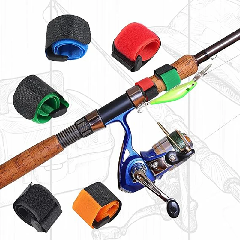 Fishing Rod Ties Rod Wrap Strap Fishing Pole Belt Stretchy Rod Holder ...