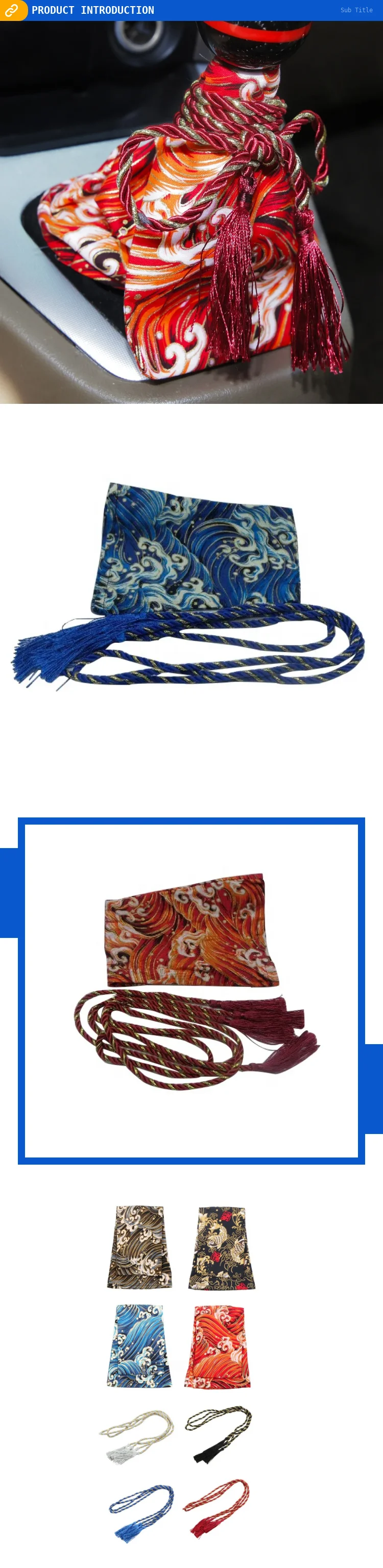 Jdmotorsport88 Jdm Wave Patterns Kimono Car Shift Knob Cover Shift Boot ...