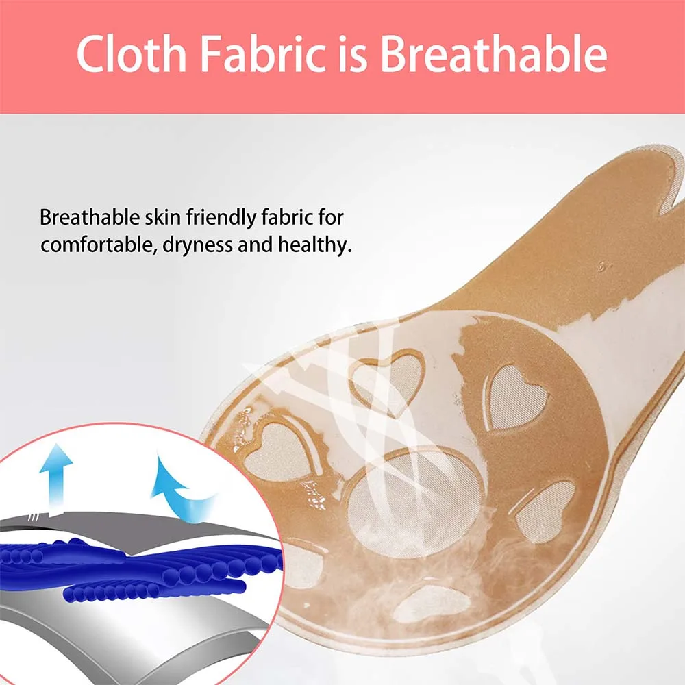 Push Up Invisible Women Adhesive Rabbit Bra Hot Strapless Bra For Women ...