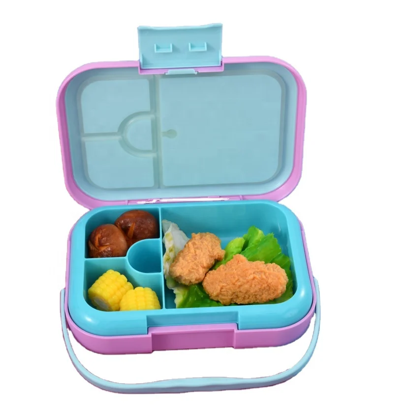 Kids Bento Lunch Box 4 Compartment Bento Box For Kids Divided Lunch ...