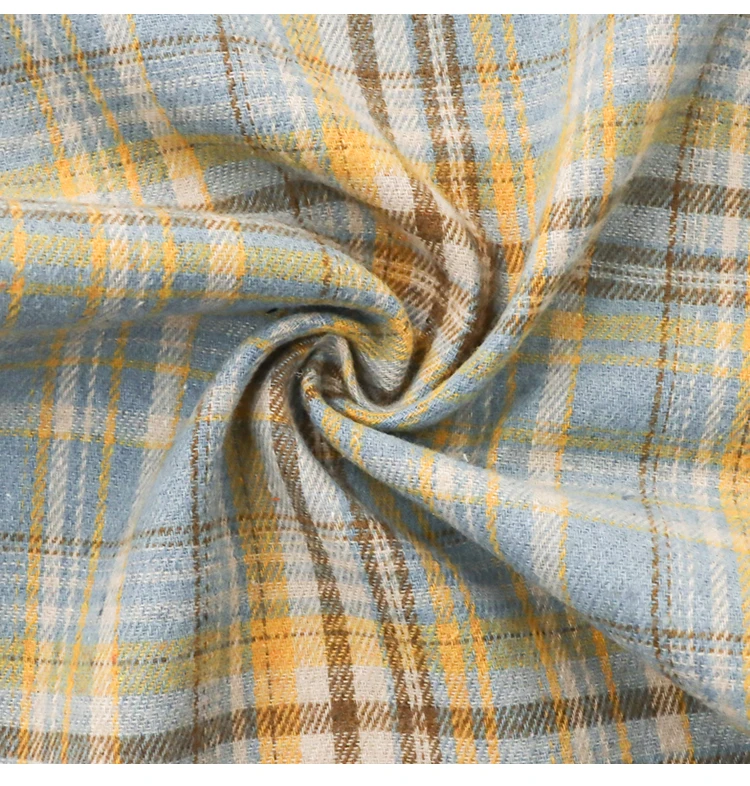 Classical Design Plaid Muslin Woven Fabric Gingham Brushed Yarn Dyed ...