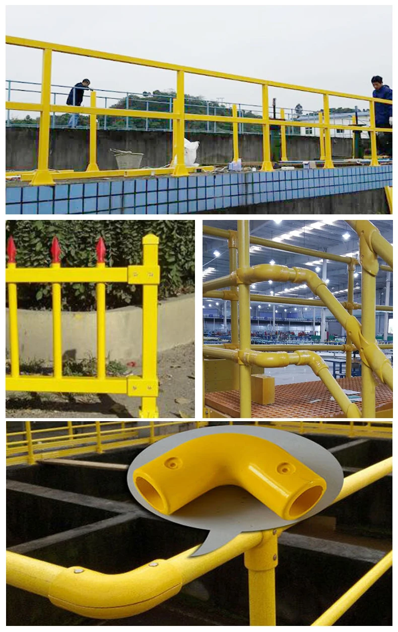 50mm Fiberglass Tube Connector Frp Handrail Fittings Gfrp Fence ...