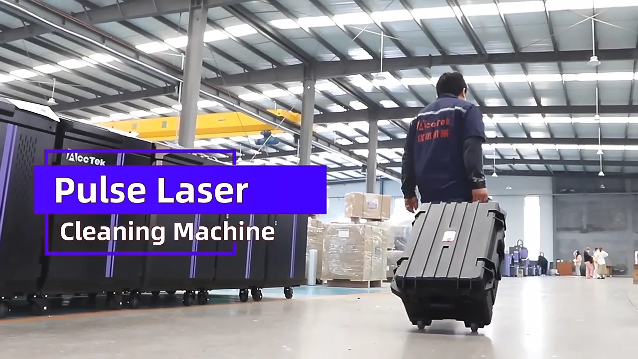 Acctek Suitcase Luggage Portable 300w 100w Pulsed Fiber Laser Cleaning ...