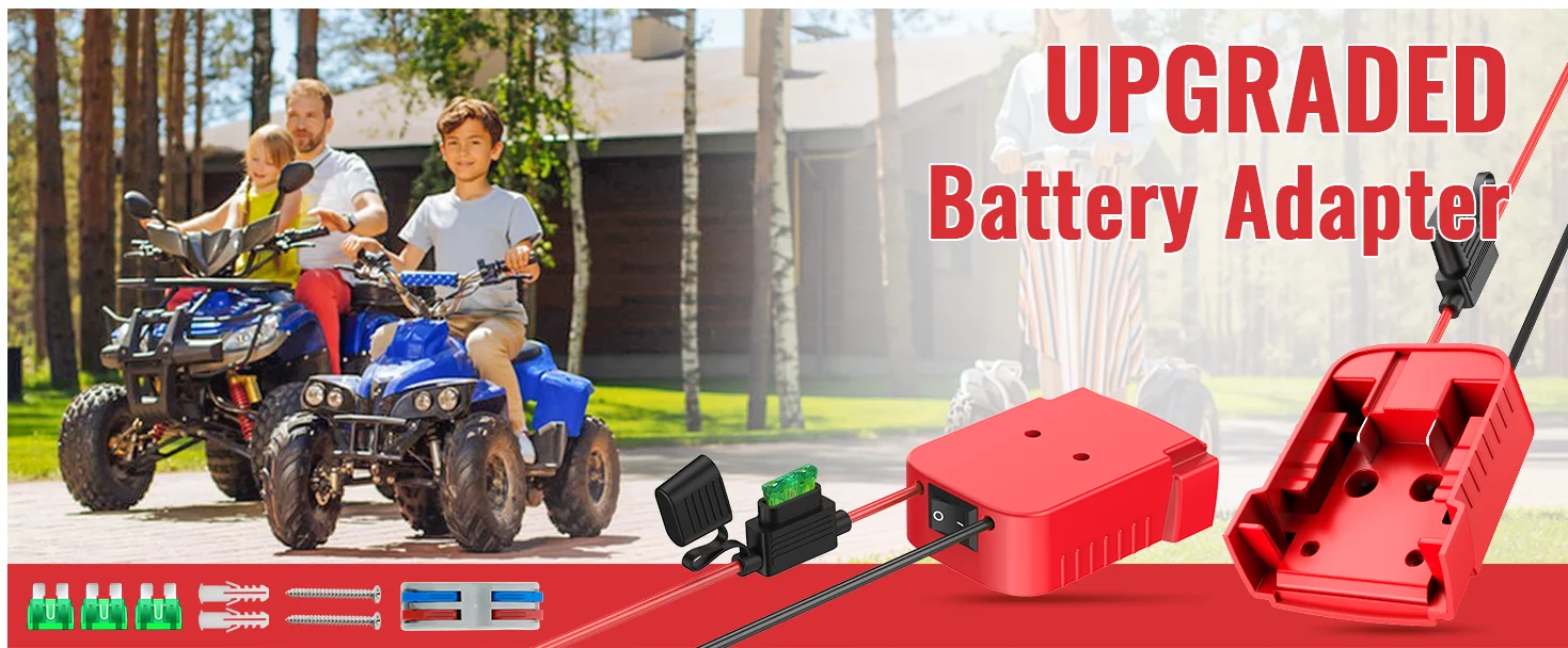 Power-Wheel Adapter Battery Converter Conversion Kit with Built-in ...