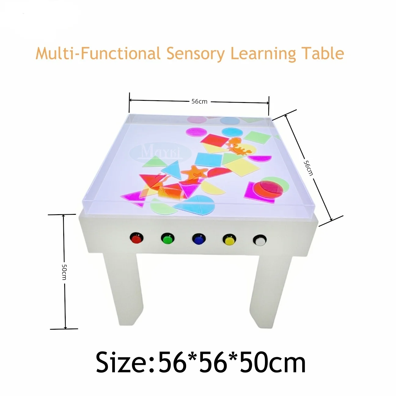 Multi-Functional Sensory Play Table with Color Changing LED Lights for ...