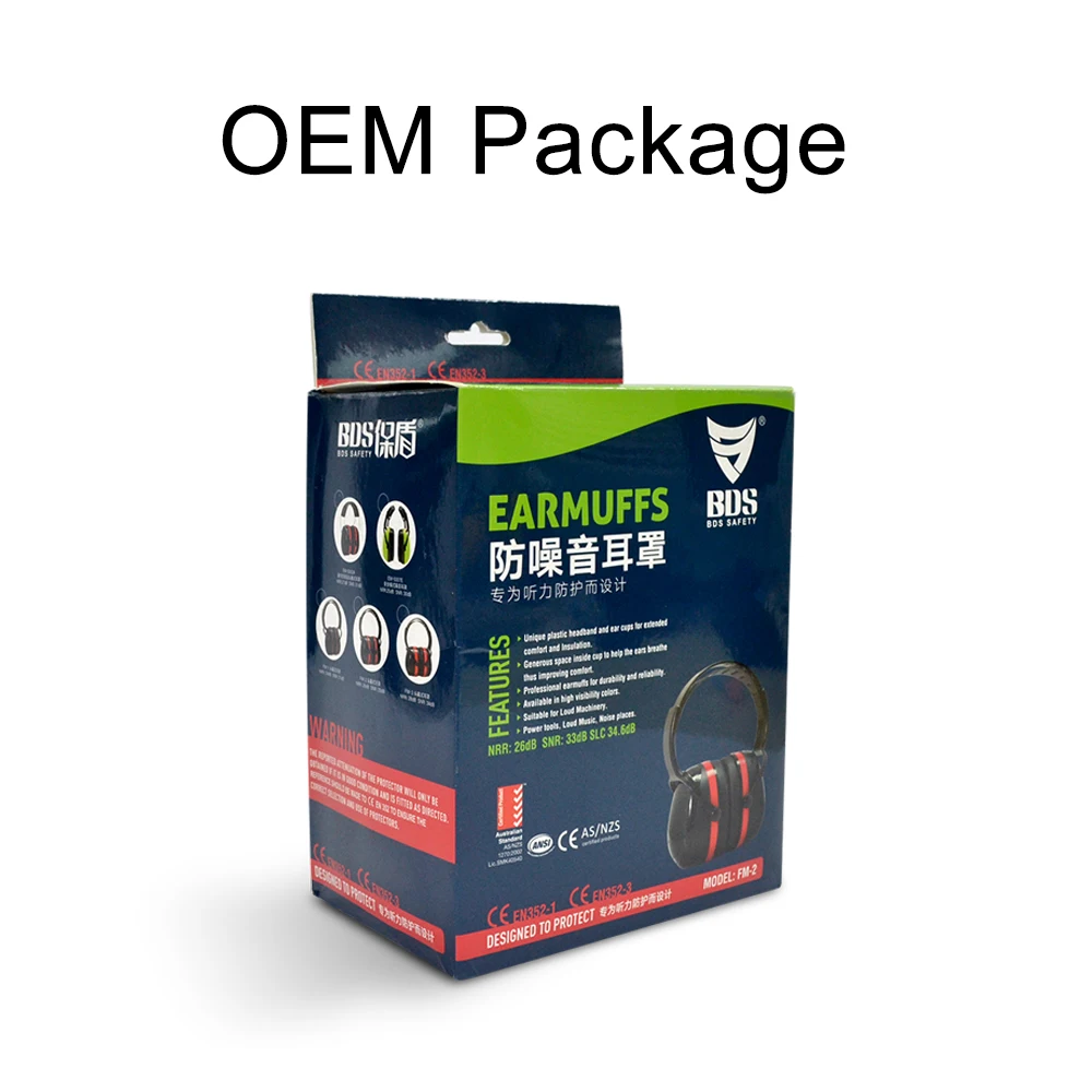 Custom Logo Ce Ansi As Nzs Certified Safety Black Ear Muffs En352 ...