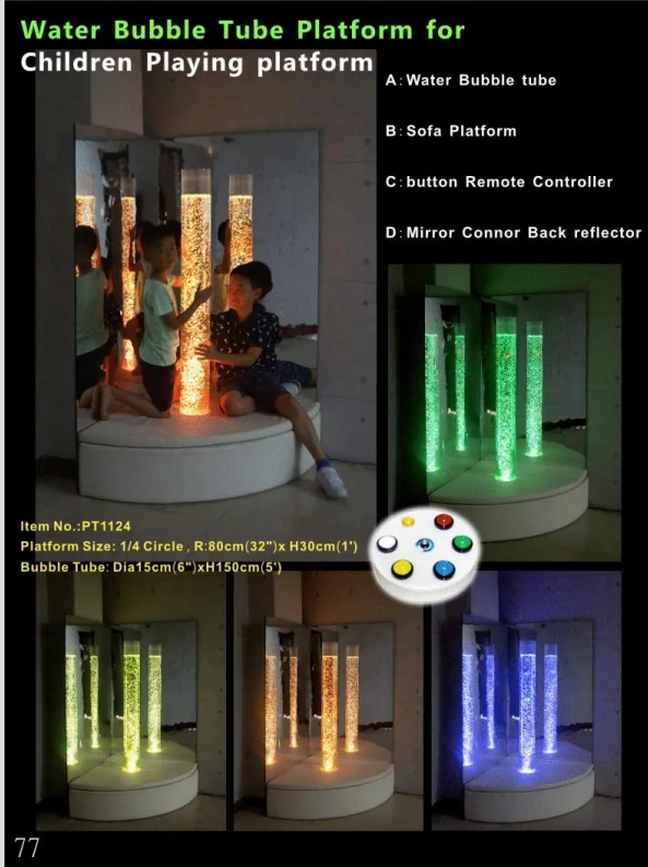 Educational Color Changing Interactive Led Bubble Tube Corner Set For ...