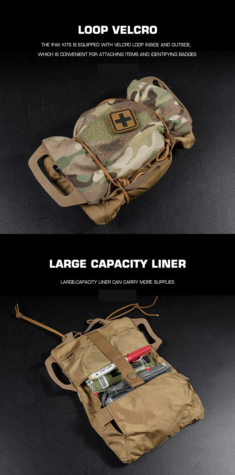 Customized IFAK Quick Release Tactical First Aid Kit OEM Size Tactical ...