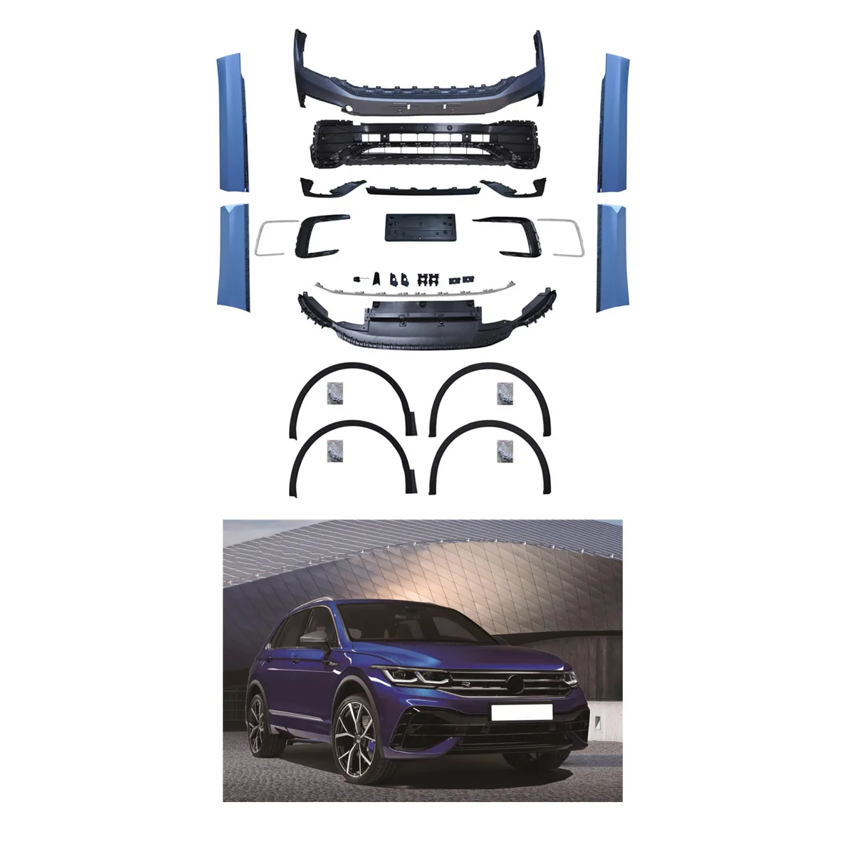 Tiguan Accessories R Line Front Bumper for VW Tiguan 2021-2023