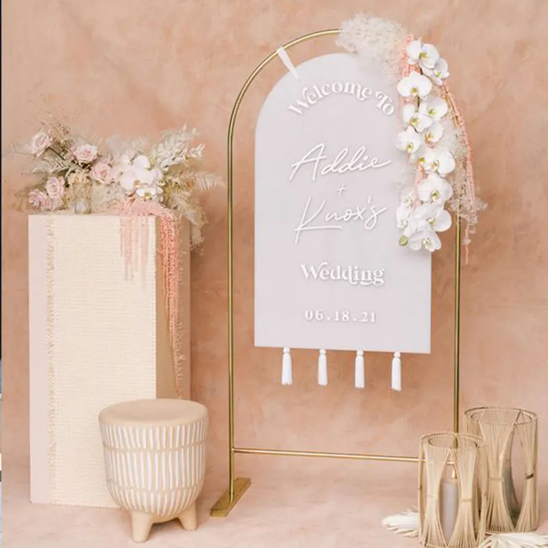 Custom Wedding Arch Frame Welcome Stand Free Standing Wedding Ceremony ...