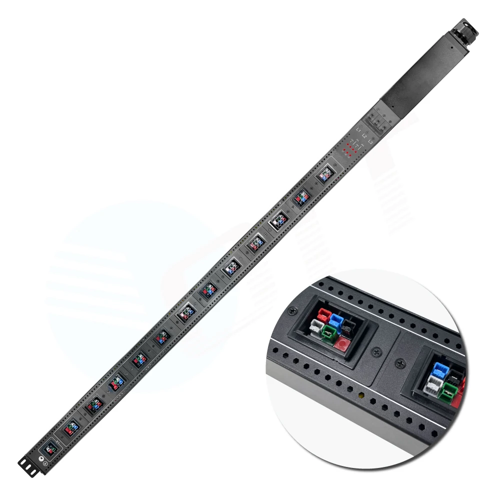 OIT S21 single three phase 415V P13 C13 C19 smart intelligent SNMP 125A 200A Meter PDU power ...