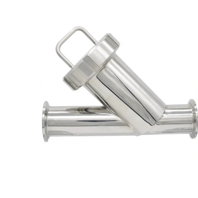 Sanitary Stainless Steel Inline Y-Filter Three Way Through Pipeline ...