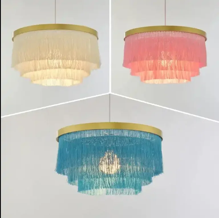 Modern Chandelier Lighting Dining Room Bar Kitchen Fringe Lamp ...