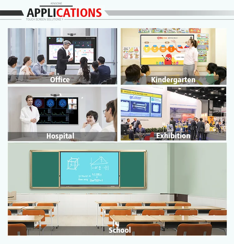 Kingone 86 Inch Smart Portable Digital Board Touch Screen Stand ...