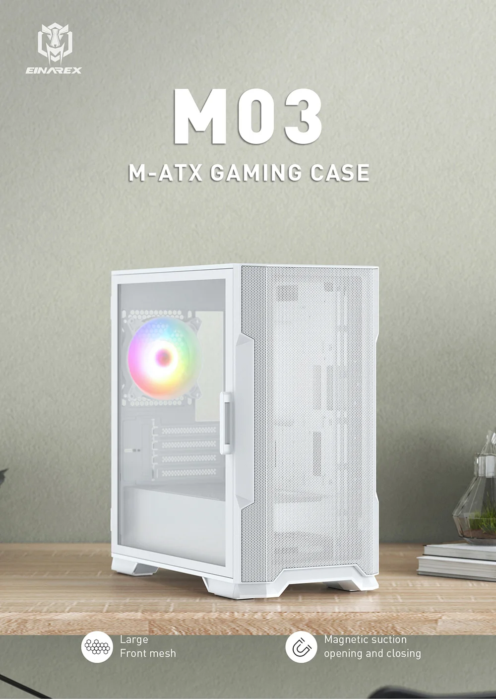 New Design Factory White Gaming Computer Case Atx Pc Case Hd Usb3.0 Atx ...