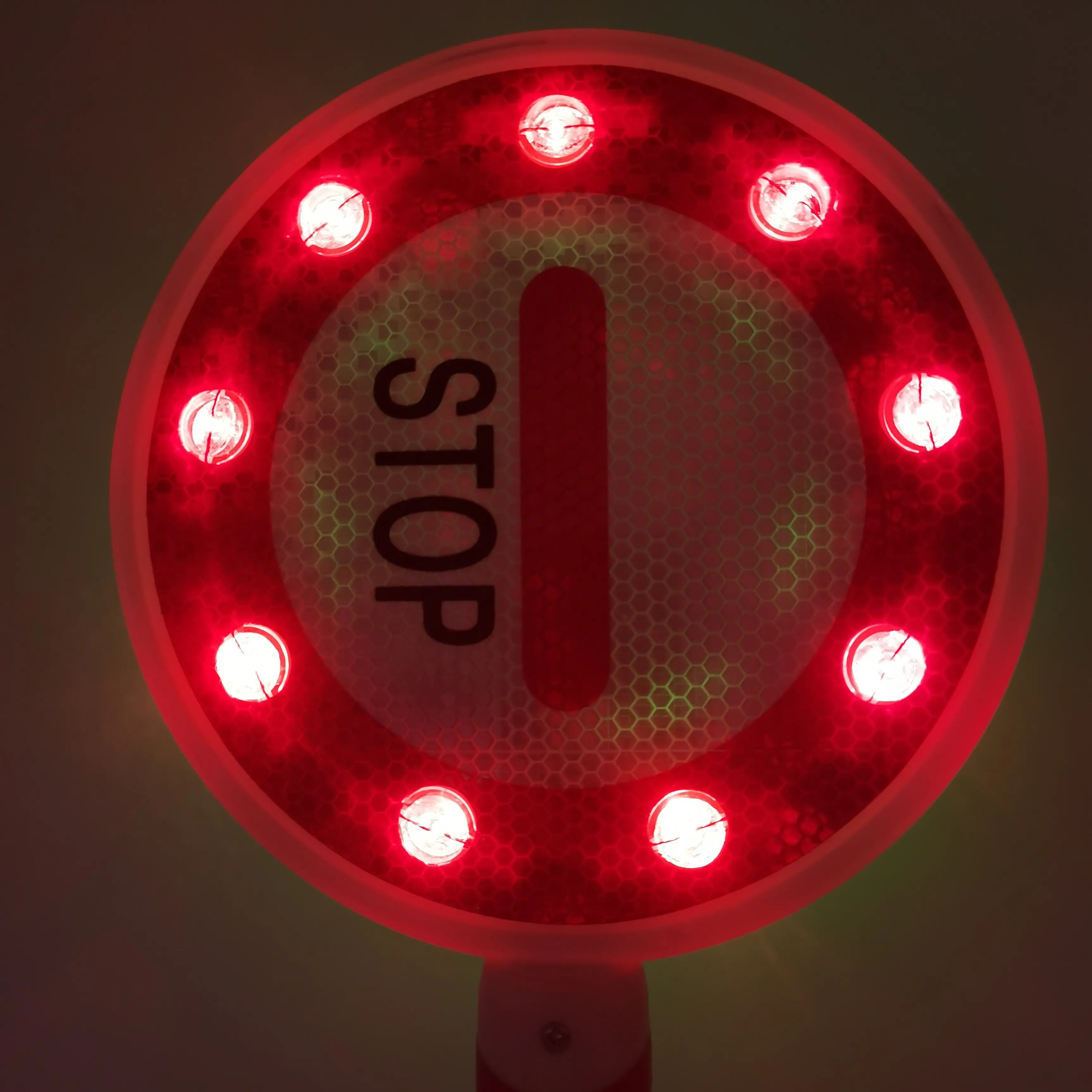 Red Green Go Stop Command Roadway Safety Warning Light Handheld Sign ...