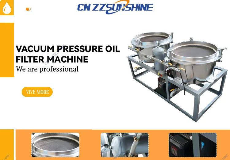 Vacuum Cooking Oil Filter Purification - ZZSS Machine