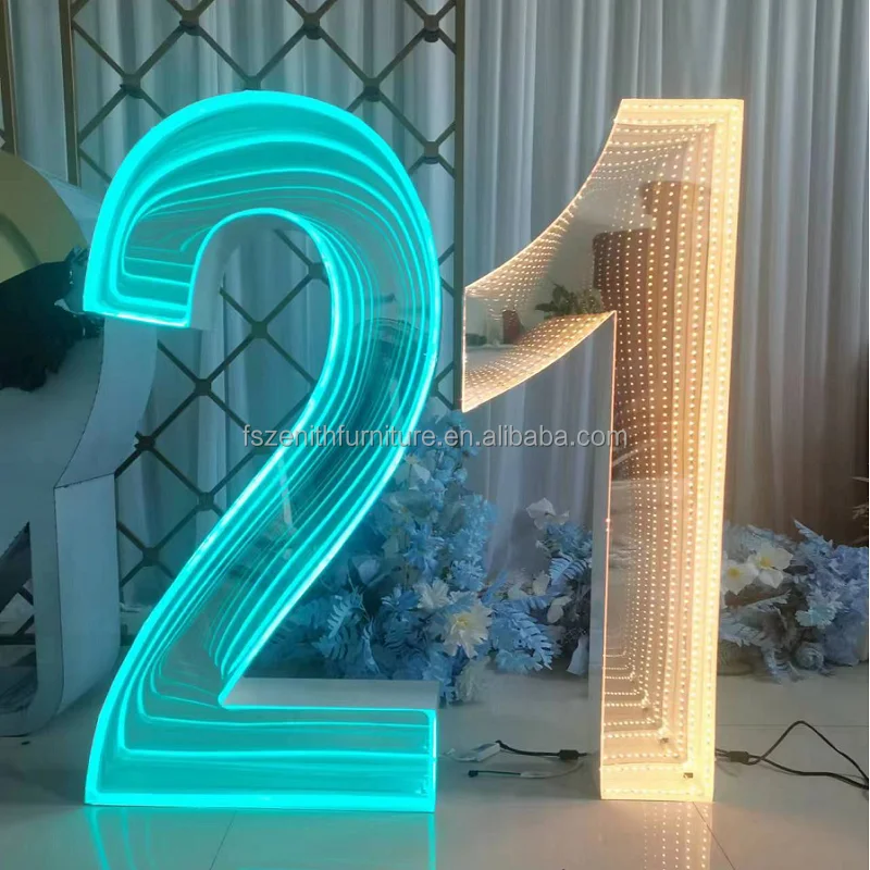 Birthday Party Led Neon Lights Sign Decoration Big Light Up Letters ...