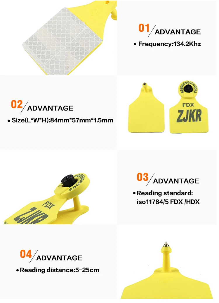 Reflective Cow Ear Tags - Enhance Animal Safety & Management