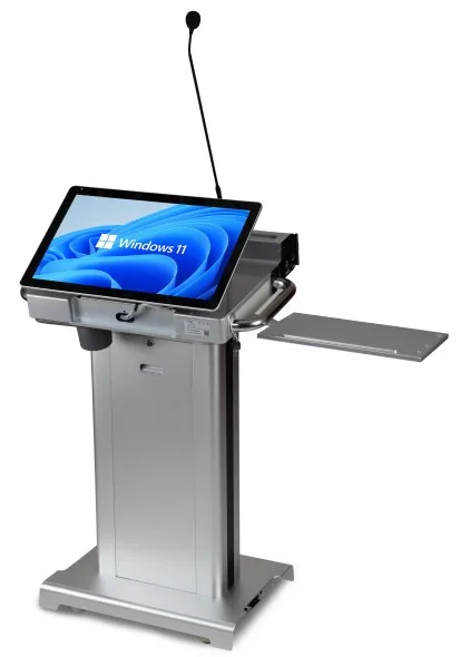 Electric Height Adjustable Church Pulpit with Monitor