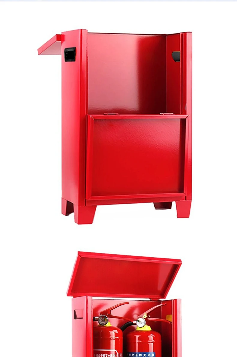 ISO9001 Compliant Red Steel Fire Extinguisher Storage Box Global Safety ...