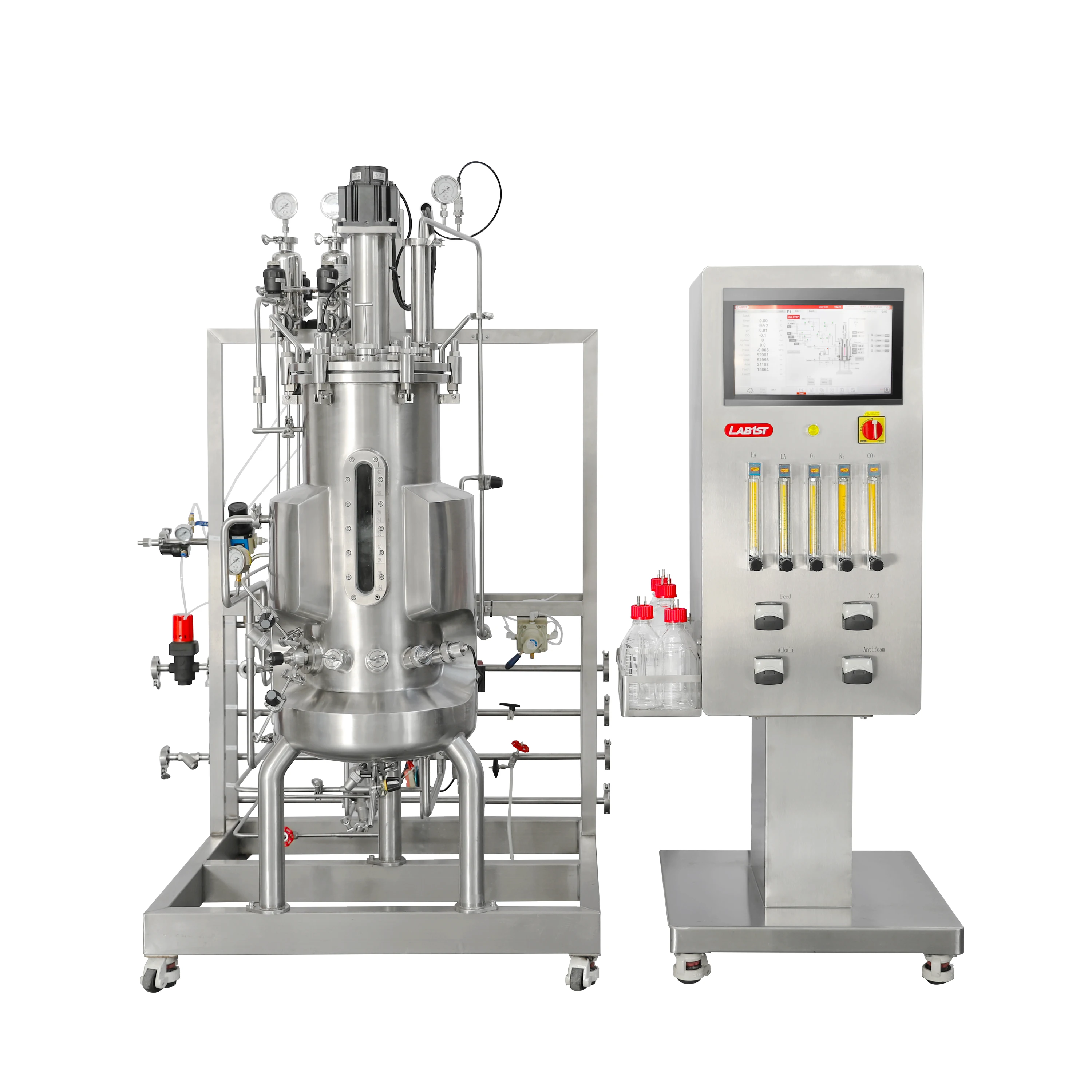 Stainless Steel Bioreactor 200l Industrial Batch Fermentation ...